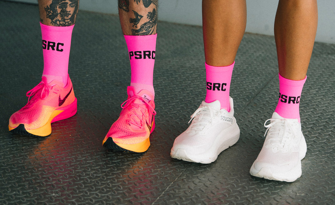 Neon Pink Performance Running Socks Puresport